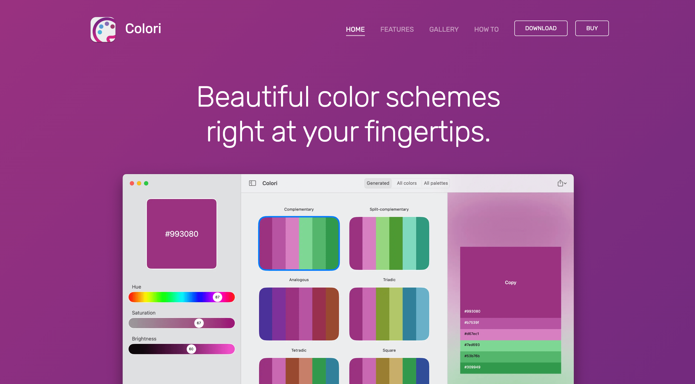 Colori | Color palette generator for macOS
