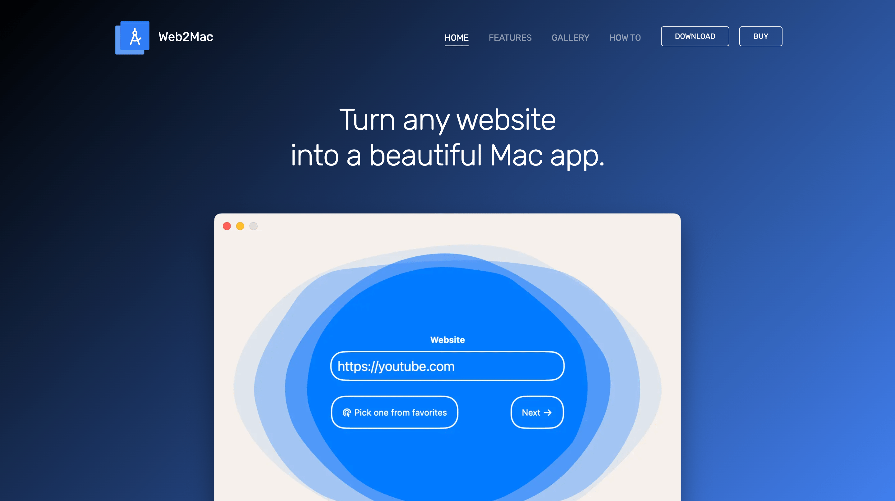 Web2Mac | Turn any website into a Mac app
